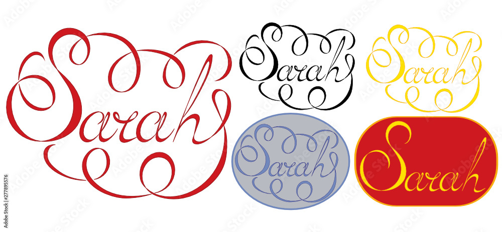 The Name Sarah In Cursive