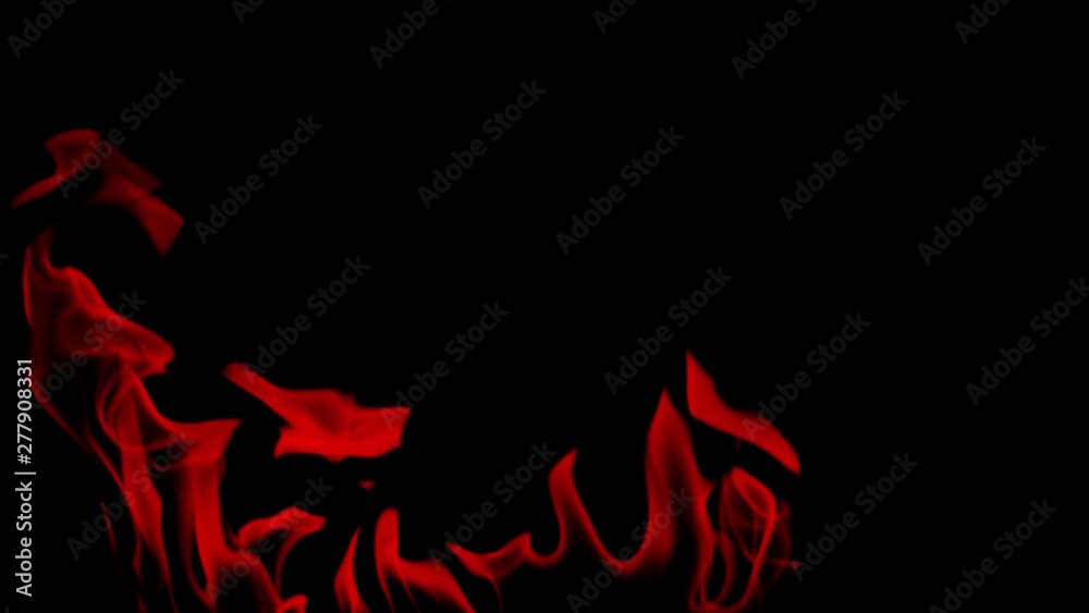 Fire Flames Igniting And Burning - Slow Motion. A line of real flames ...