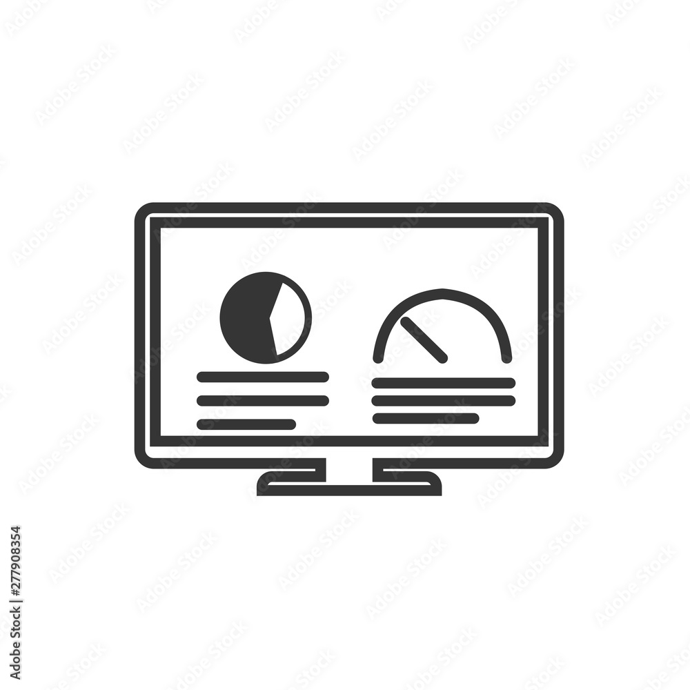 Project dashboard linear icon template color editable. Dashboard in ...