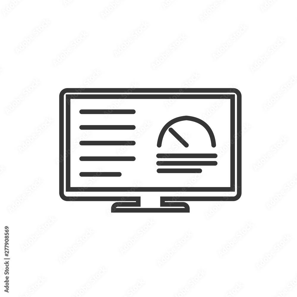 Project dashboard linear icon template color editable. dashboard in ...