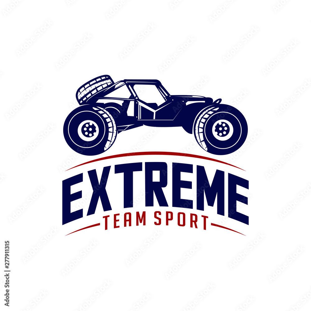 Off-road car logo design vector. Off-road extreme car club logo ...
