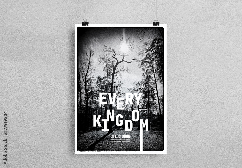 Poster Layout with Nature Photo Element Stock Template | Adobe Stock