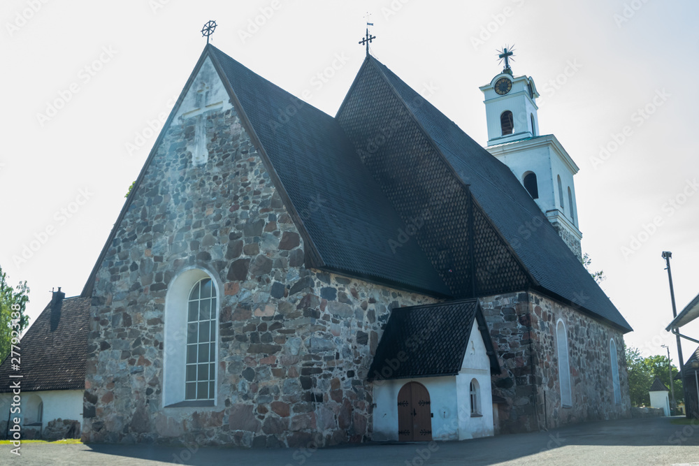 Rauma, Finland - 27 June, 2019: Church in old Rauma, one of UNESCO ...