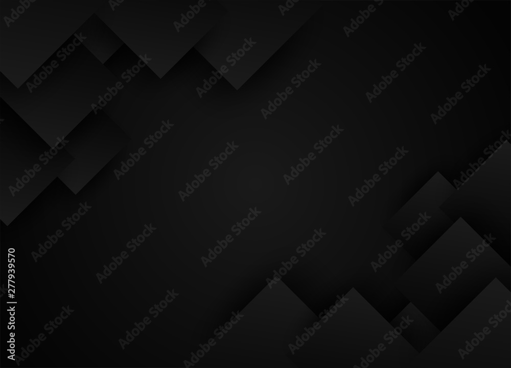 Abstract. black square shape background ,light and shadow .Vector ...