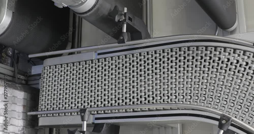 Conveyor Belt Transport System in Production Process Stock Video ...