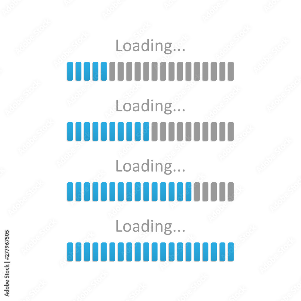 Progress loading bar. Vector illustration Stock Vector | Adobe Stock