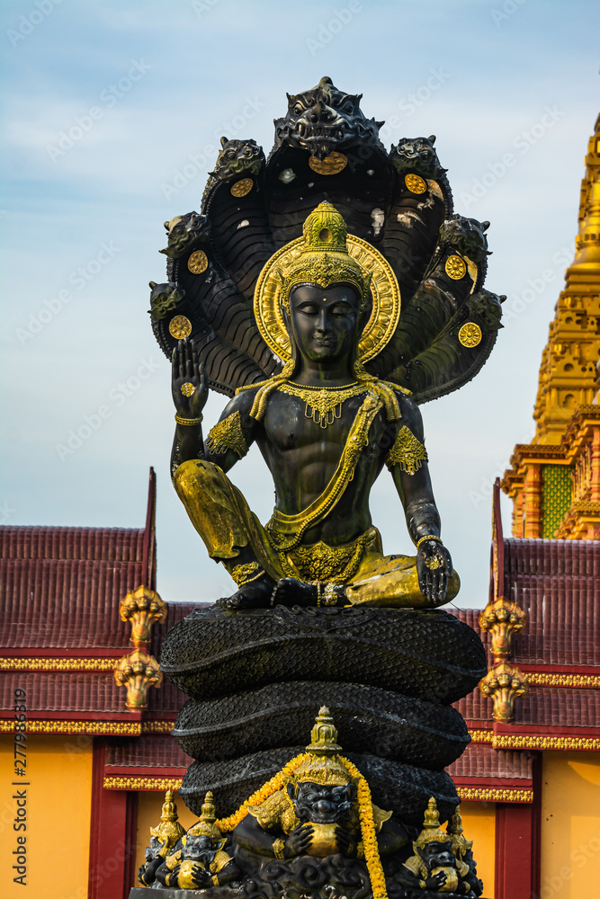 Lord Vishnu statue in a sitting position , Thailand Stock Photo | Adobe ...