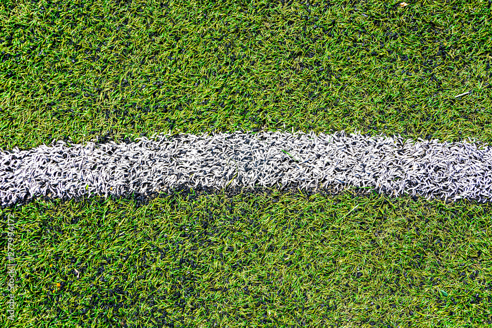 Sports background. Artificial grass pattern with a white stadium line ...