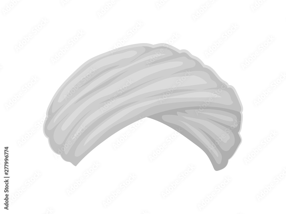 Gray low turban. Vector illustration on white background. Stock Vector ...