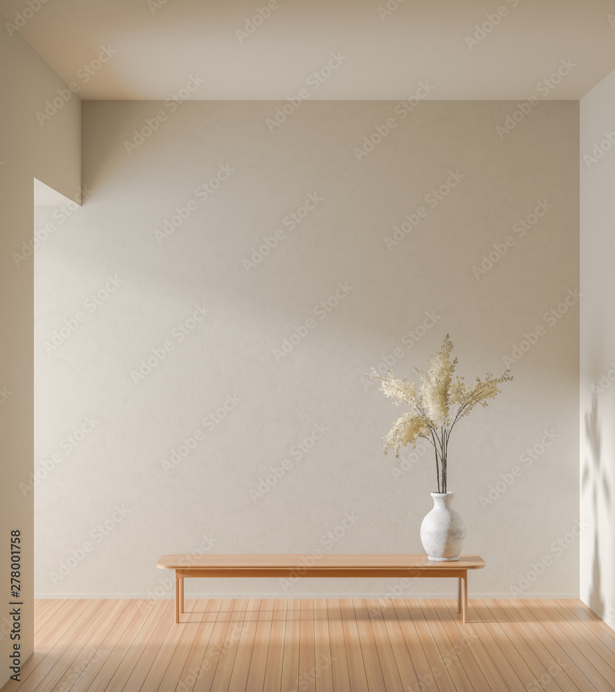 Empty wall mock up in moden style interior. Minimalist interior design ...