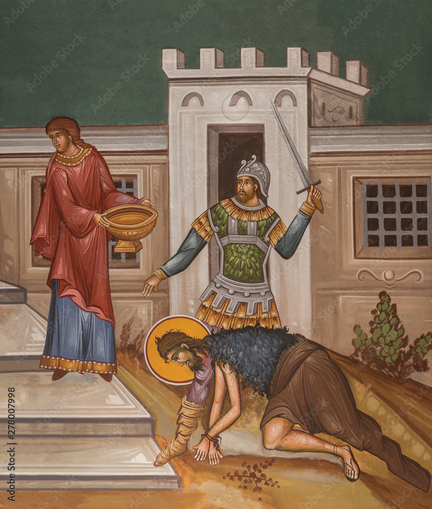 John the Baptist being beheaded Stock Photo | Adobe Stock