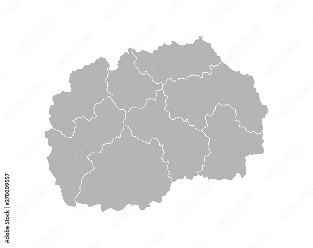 Vector isolated illustration of simplified administrative map of North ...