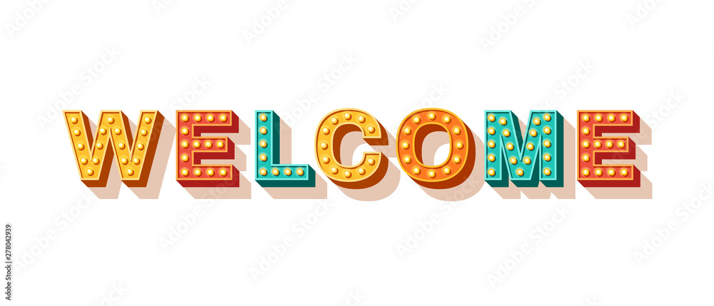 Welcome typography design Stock Vector | Adobe Stock