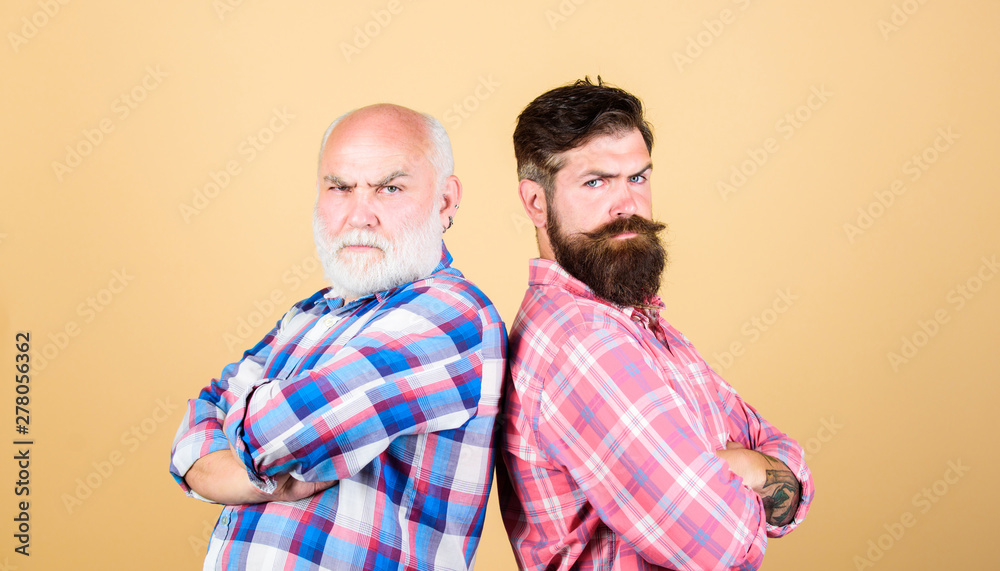 Bearded Friends Hairdresser Salon Barbershop Concept Barber Well