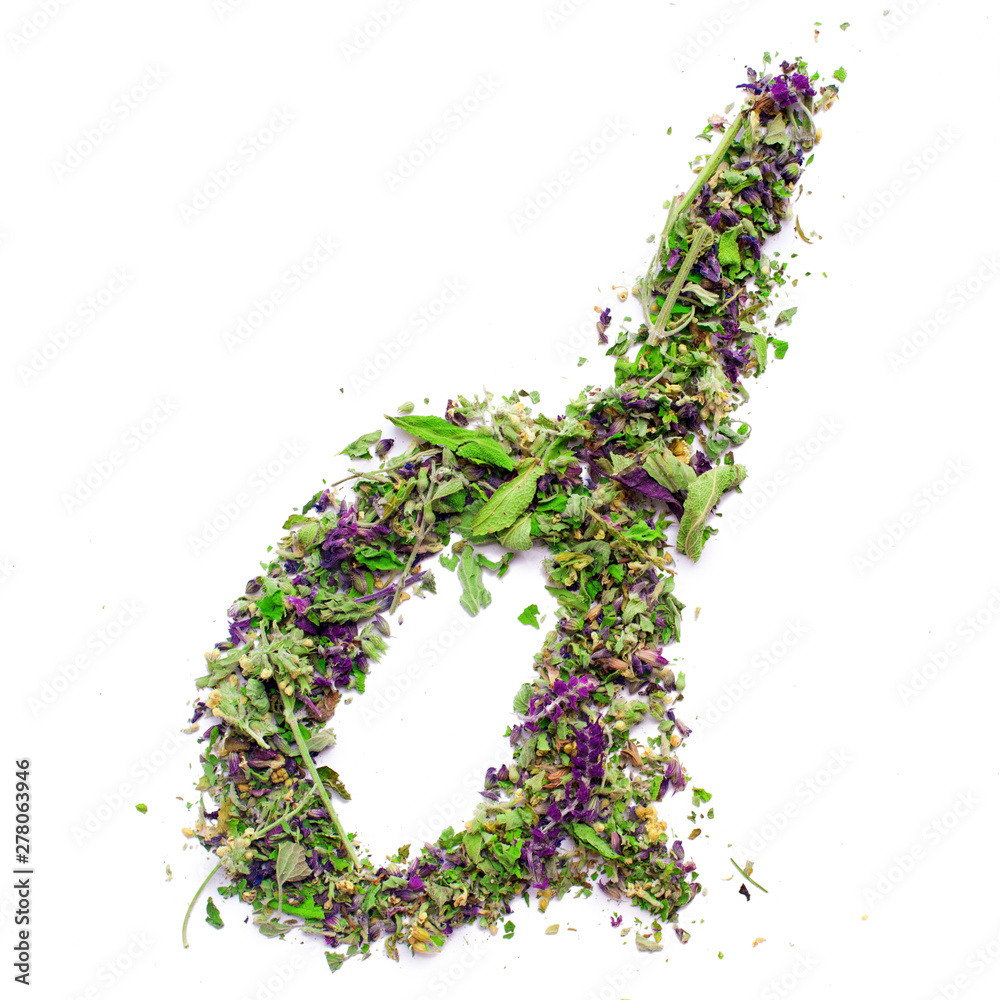 Letter D english alphabet Herbal tea from dried up Stock Photo | Adobe ...
