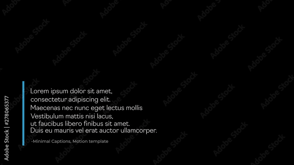 Minimal Captions Stock Template | Adobe Stock