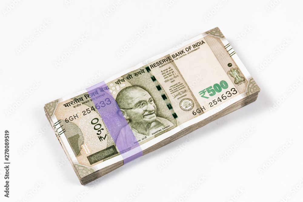 Indian Money 500 Rupees Bundles