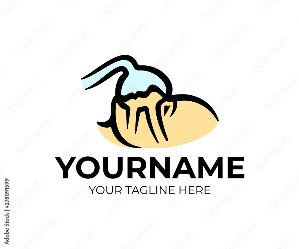 Sleep apnea, cpap mask and man, logo design. Snore problem, health ...