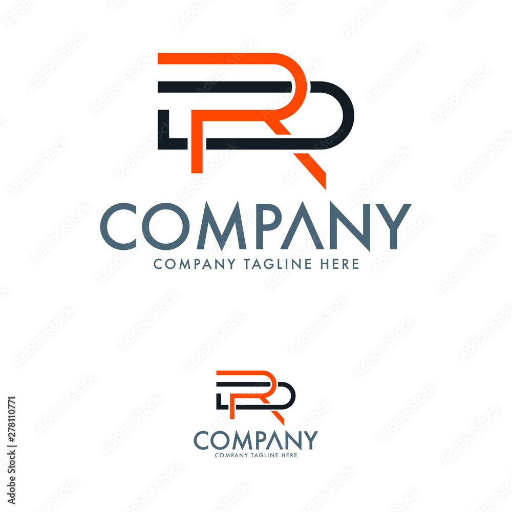 Letter D R Logo Design Template Vector Stock Vector | Adobe Stock