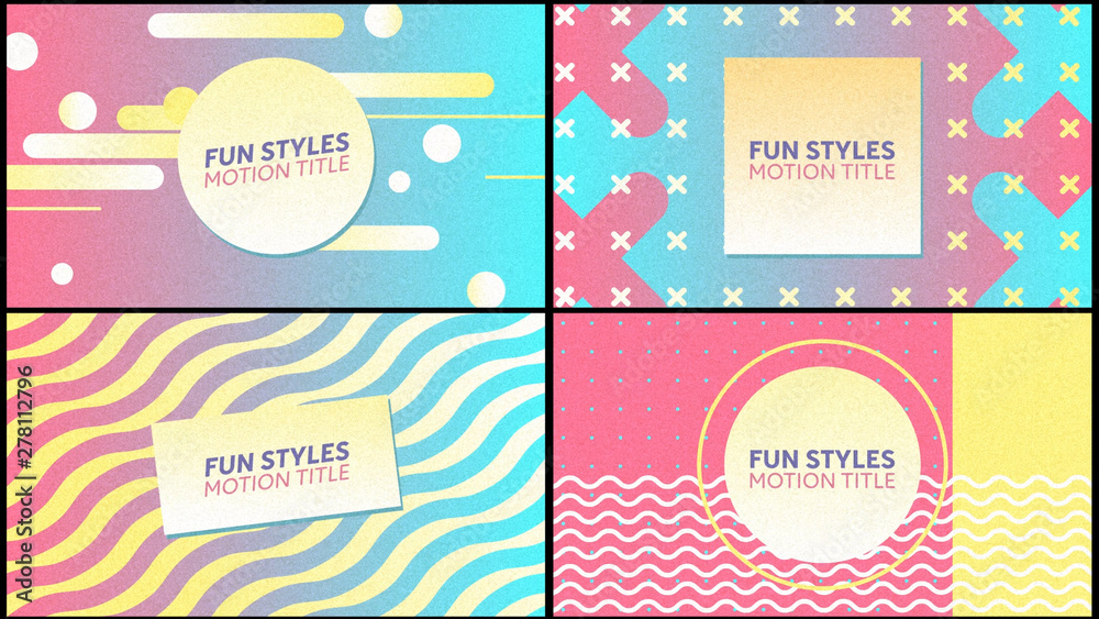 Fun Style Titles Stock Template | Adobe Stock