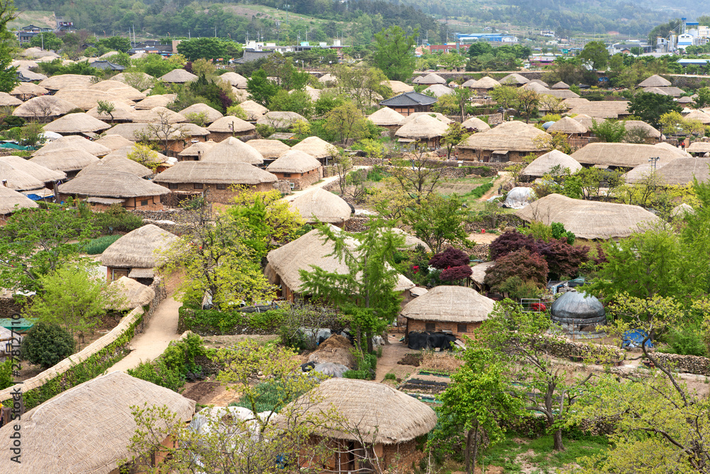 Naganeupseong is a traditional Korean village in Suncheon-si, South Korea. Stock Photo | Adobe Stock