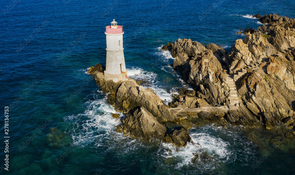 View from above, stunning aerial view of an old and beautiful ...