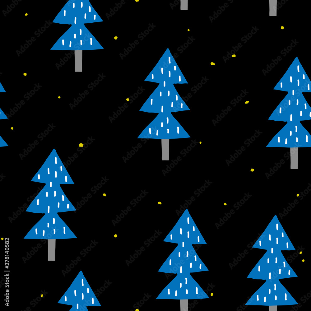 Seamless baby pattern with cute forest. Creative kids texture for ...