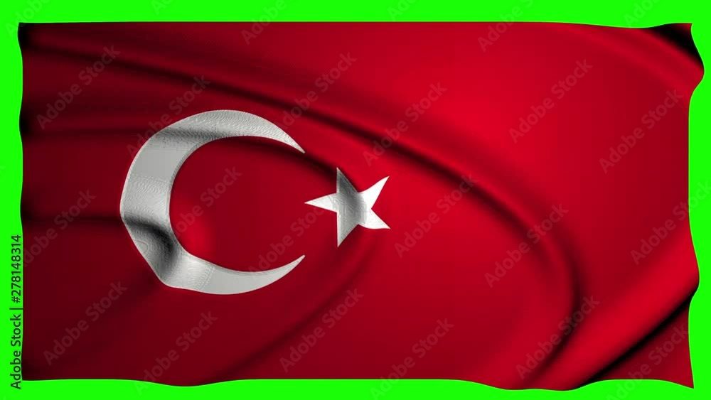 turkey Animation Flag Animation Green Screen Animation turkey kingdom ...