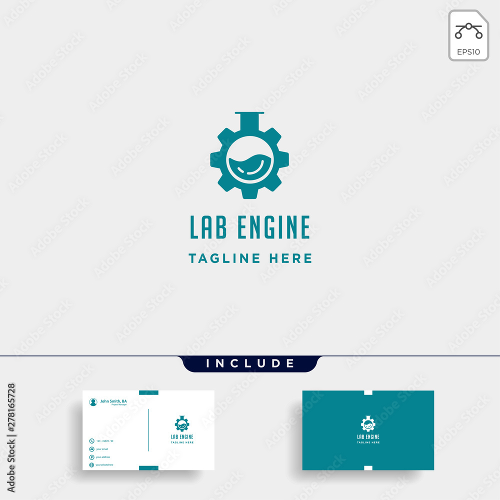 lab gear logo vector laboratory industry icon symbol sign isolated ...