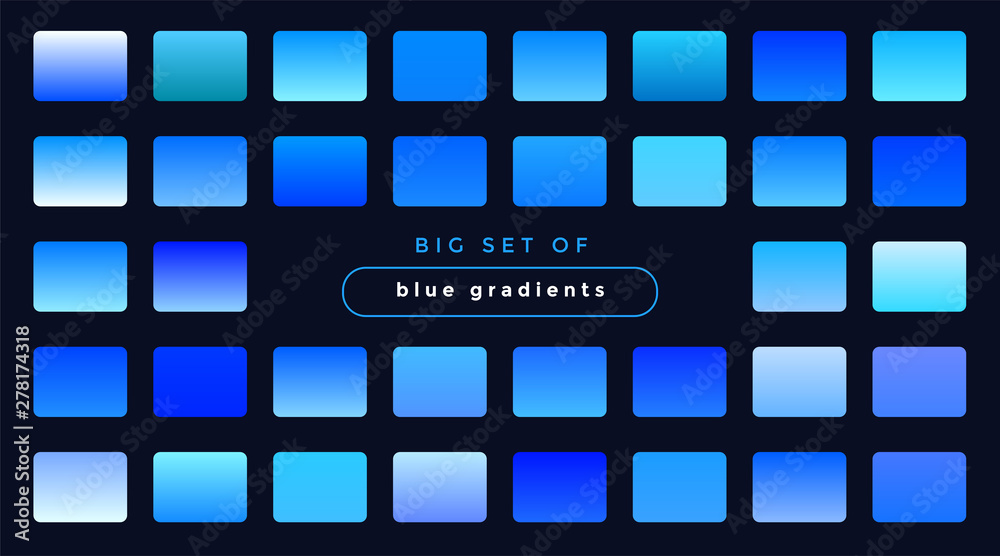 set of smooth blue gradients Stock Vector | Adobe Stock
