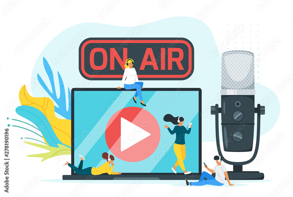 On air color flat vector illustration Stock Vector | Adobe Stock