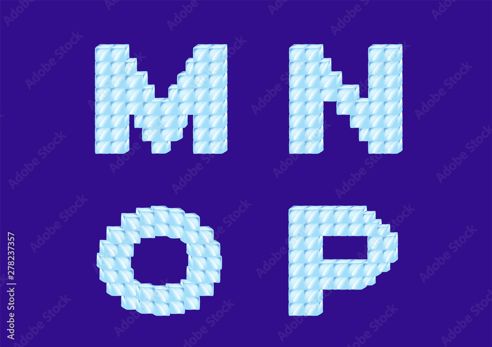 ice cube alphabet font . typography vector Stock Vector | Adobe Stock