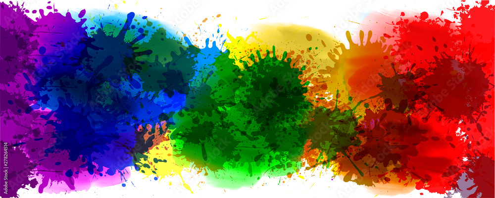 Colorful splash background for design, color rainbow of paints – stock ...