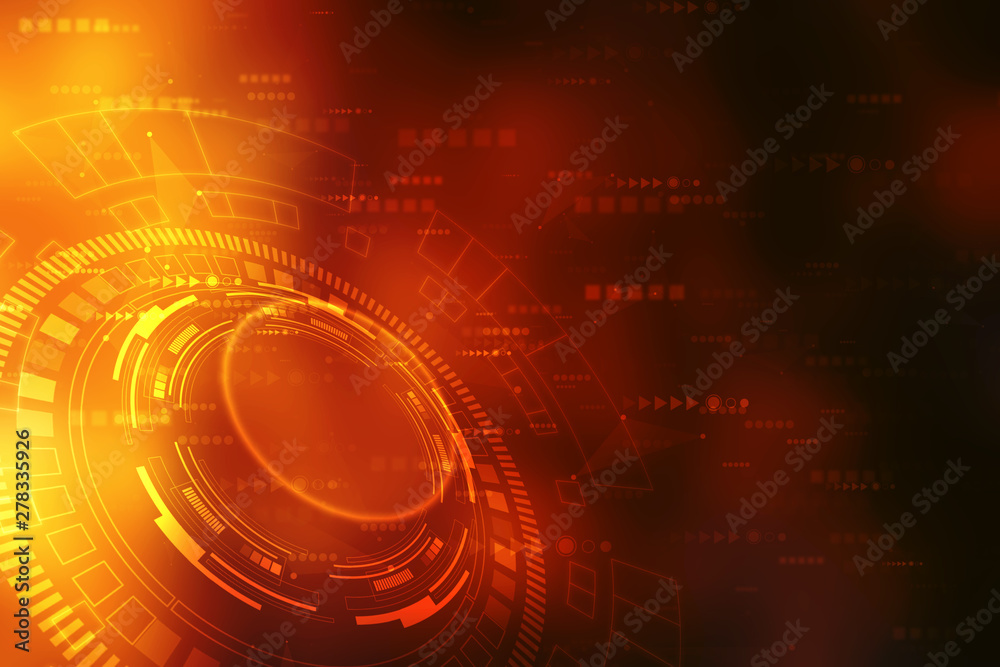 Tech circle and technology background, Abstract technology background ...