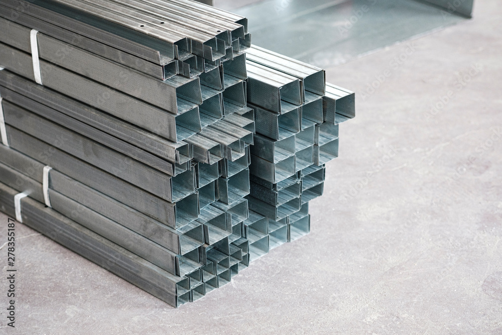 Profile for plasterboard, gypsum board, set of building profiles Stock ...