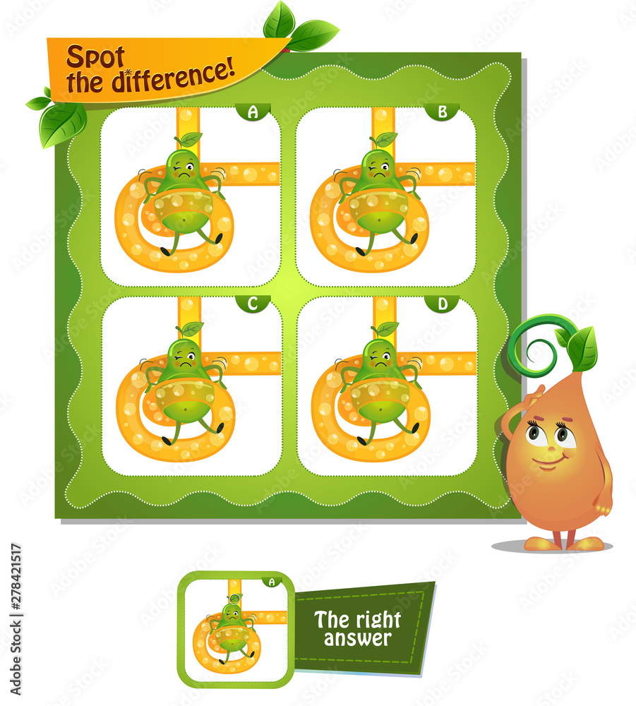 Spot the difference stick Stock Vector | Adobe Stock