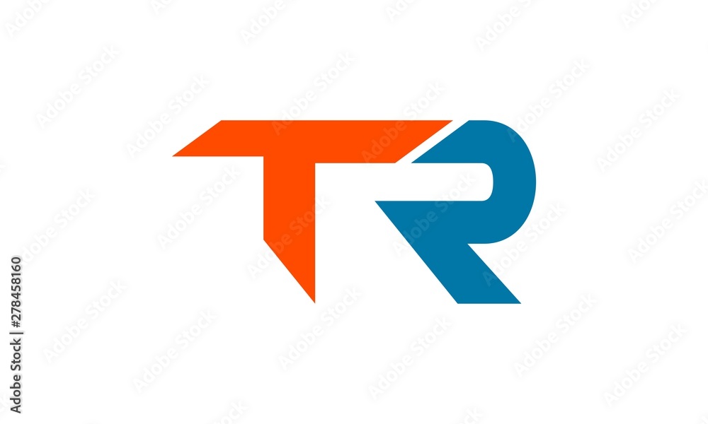 T&R logo alphabet Stock Vector | Adobe Stock