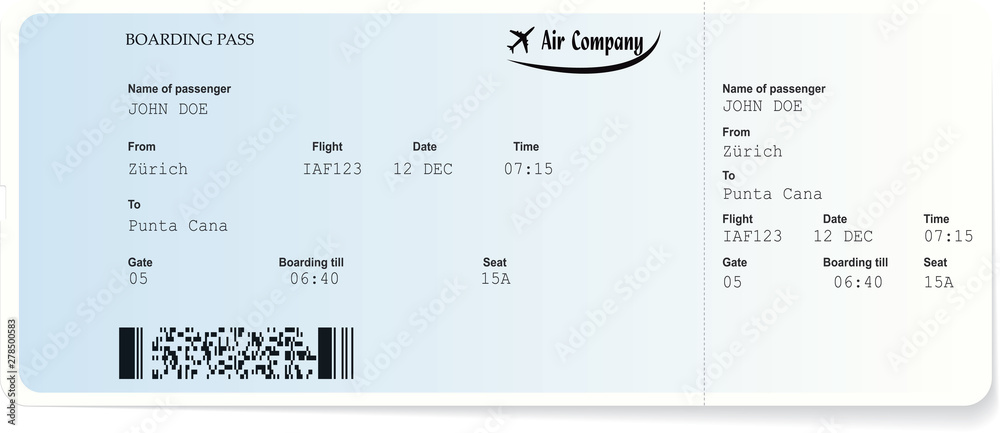 Blue airline boarding pass tickets Passengers need to have boarding ...