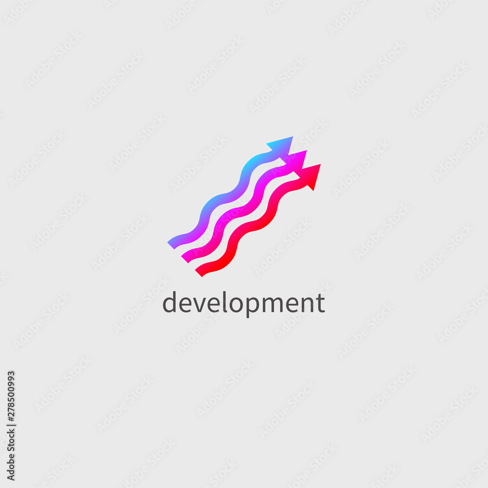 Three Wavy Arrows