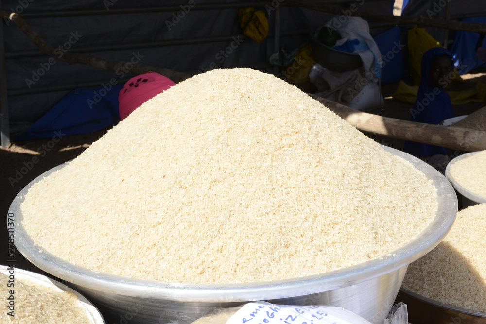 Le riz pluvial des bafons amenagés Stock Photo | Adobe Stock