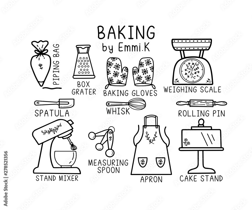 baking, bake, baker, bakery, cafe, icing bag, grater, glove, weighing ...