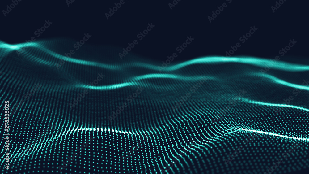 3d abstract digital technology background. Futuristic sci-fi user ...