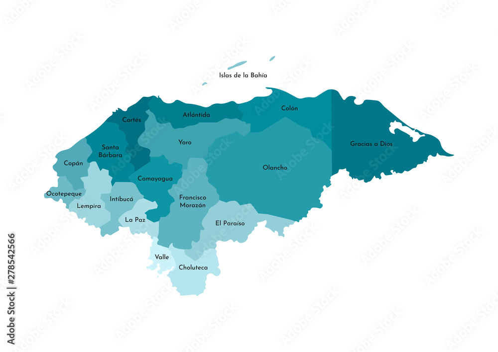 Vector isolated illustration of simplified administrative map of ...