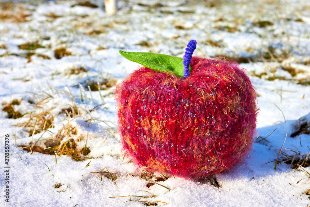 Big Apple In Snow