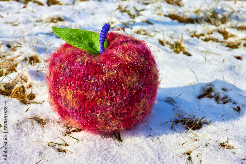 Big Apple In Snow
