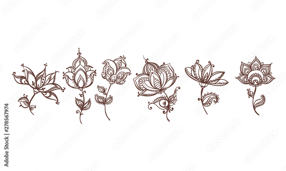 mehndi template illustration Stock Vector | Adobe Stock