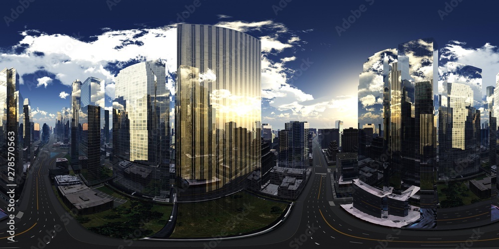 HDRI, environment map , Round panorama, spherical panorama, equidistant ...