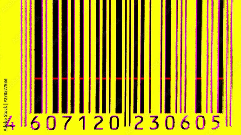 Vidéo Stock Barcode scanner. Barcode chaos. Animated background ...