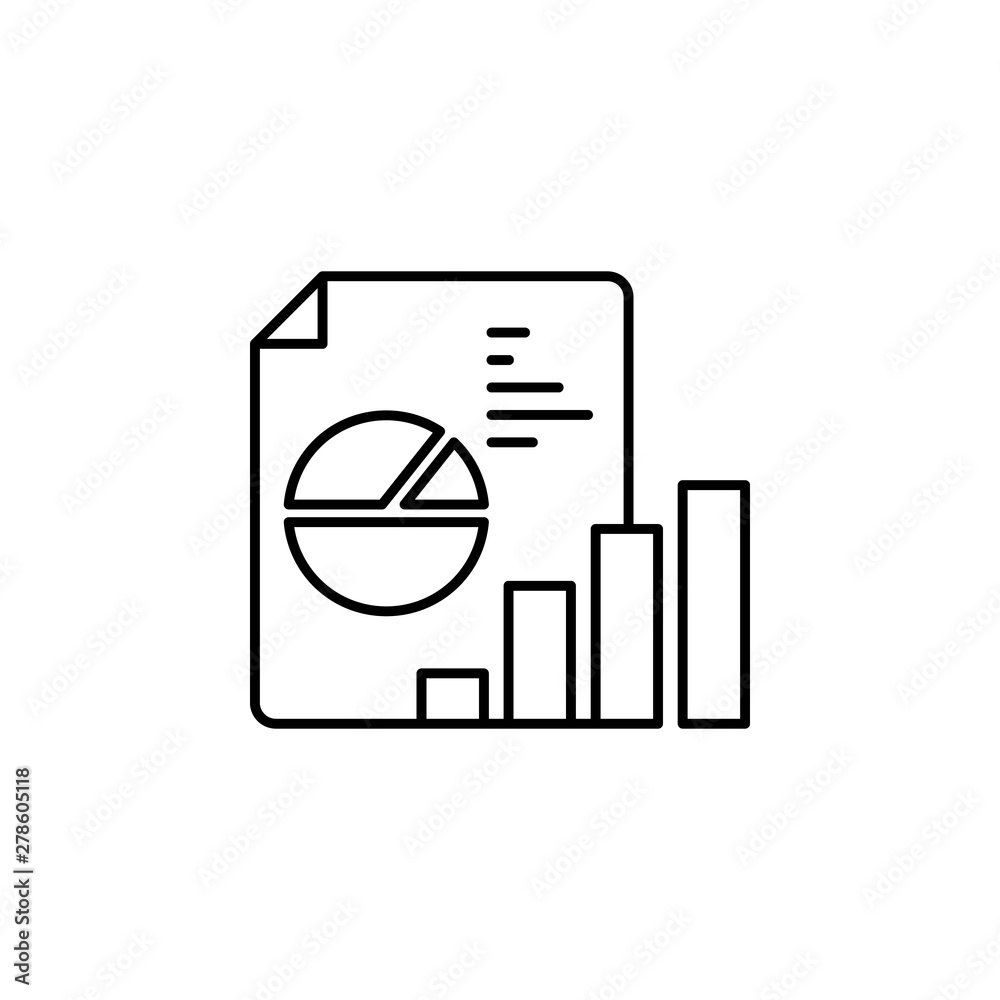 Analytics Finance Chart Outline Icon Element Of Finance Illustration
