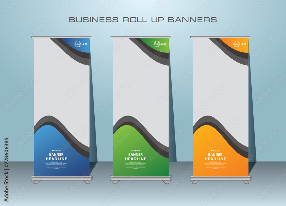 Vertical Banner Design Signboard Advertising Brochure Flyer Template ...